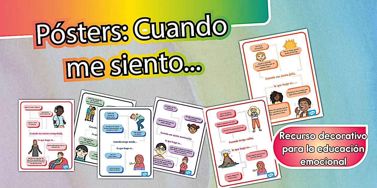 Pósters: Cuando me siento... - Inteligencia Emocional