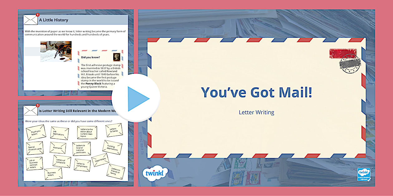 You've Got Mail! Level 4 Letter Writing Powerpoint - Twinkl