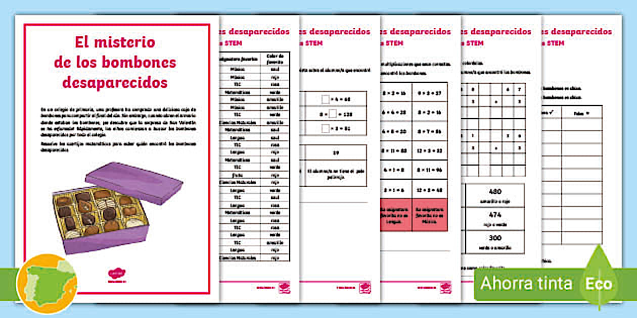 Juego de detectives STEM: El misterio de los bombones desaparecidos - San