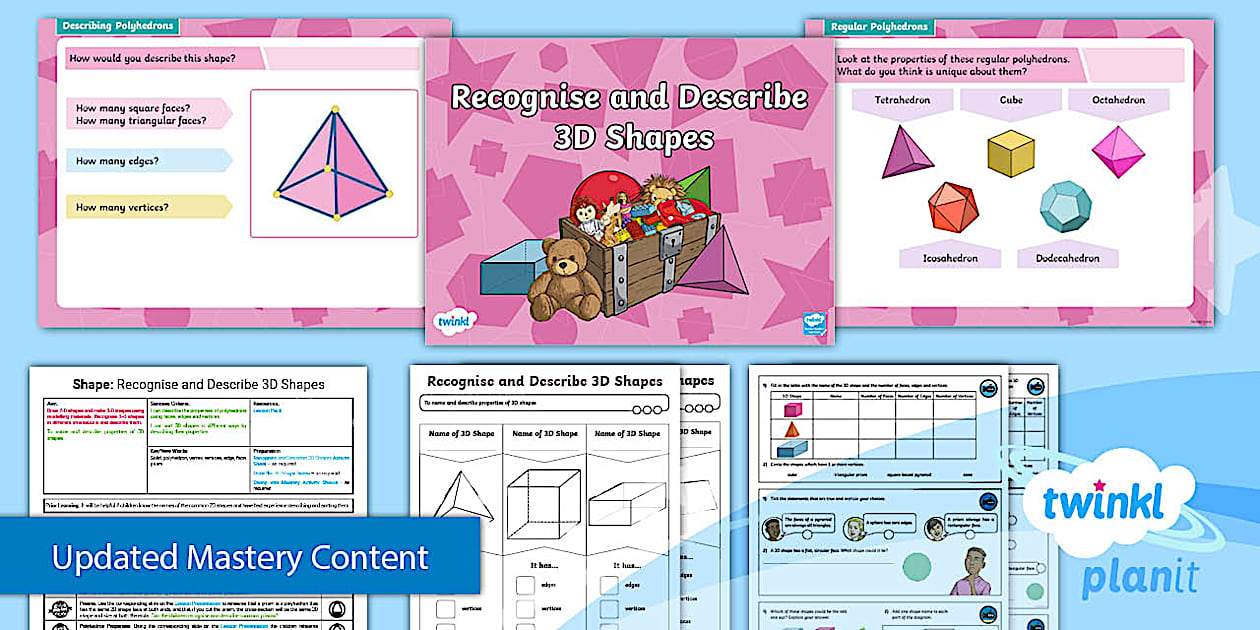 Y3 2D Shapes PlanIt Maths Lesson 3 - Twinkl
