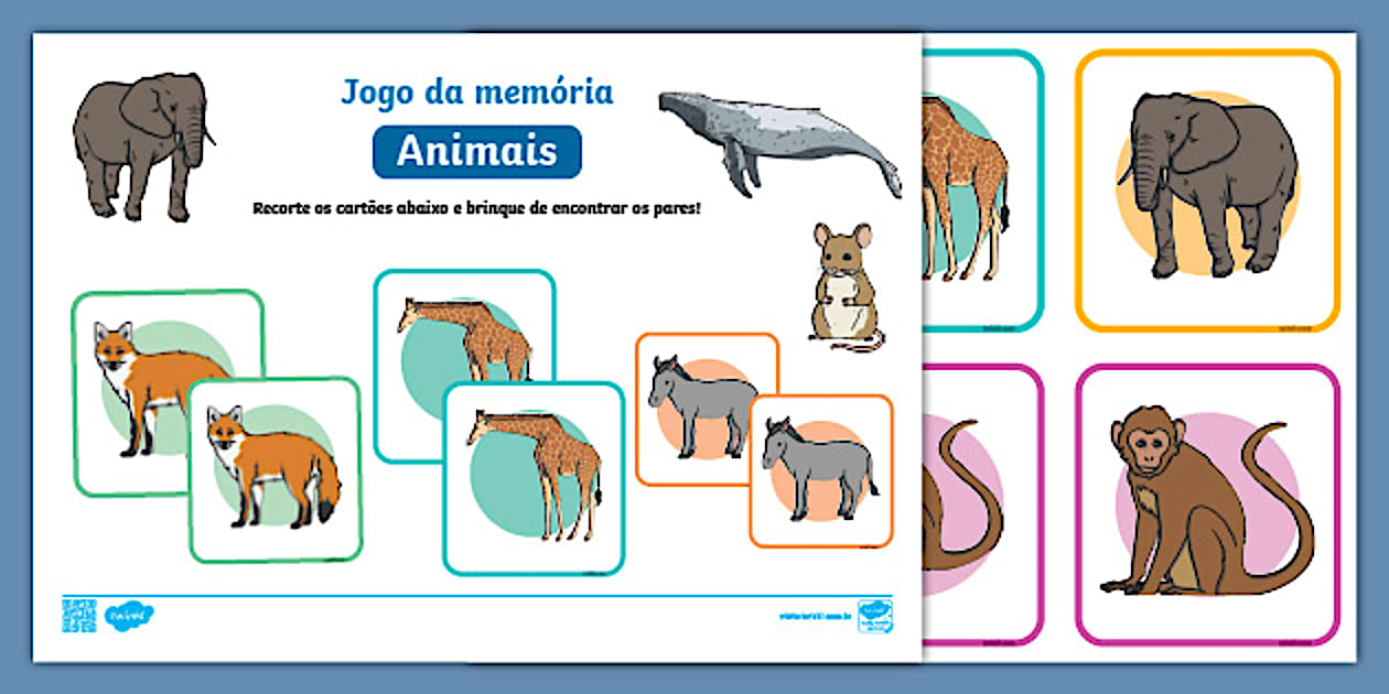 Jogo da memória de animais