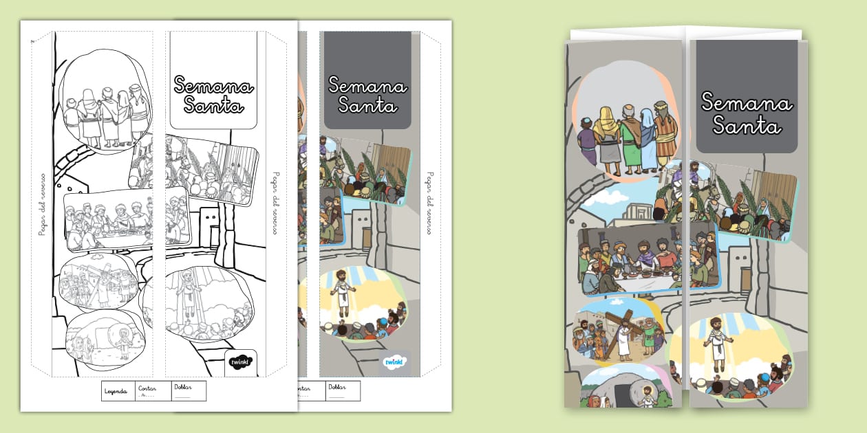 Foldable de escritura: Semana Santa (professor feito)