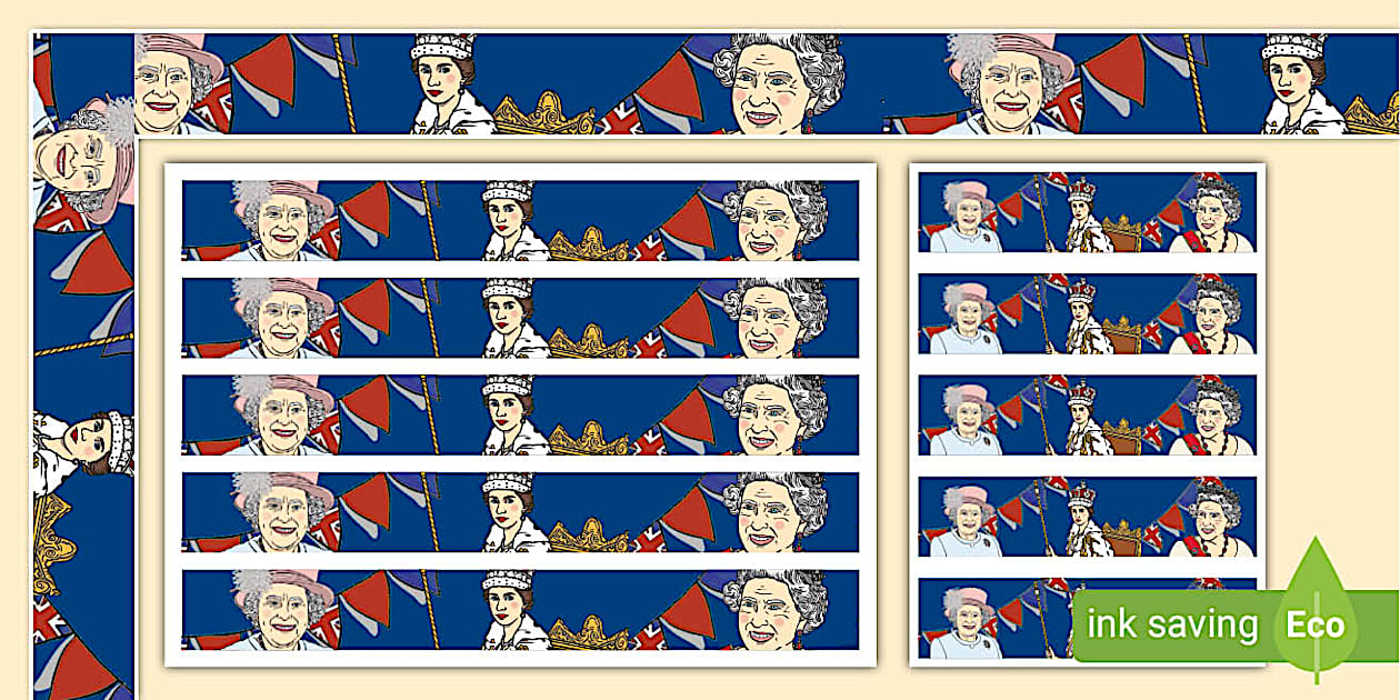 Platinum Jubilee Display Borders (teacher made) - Twinkl