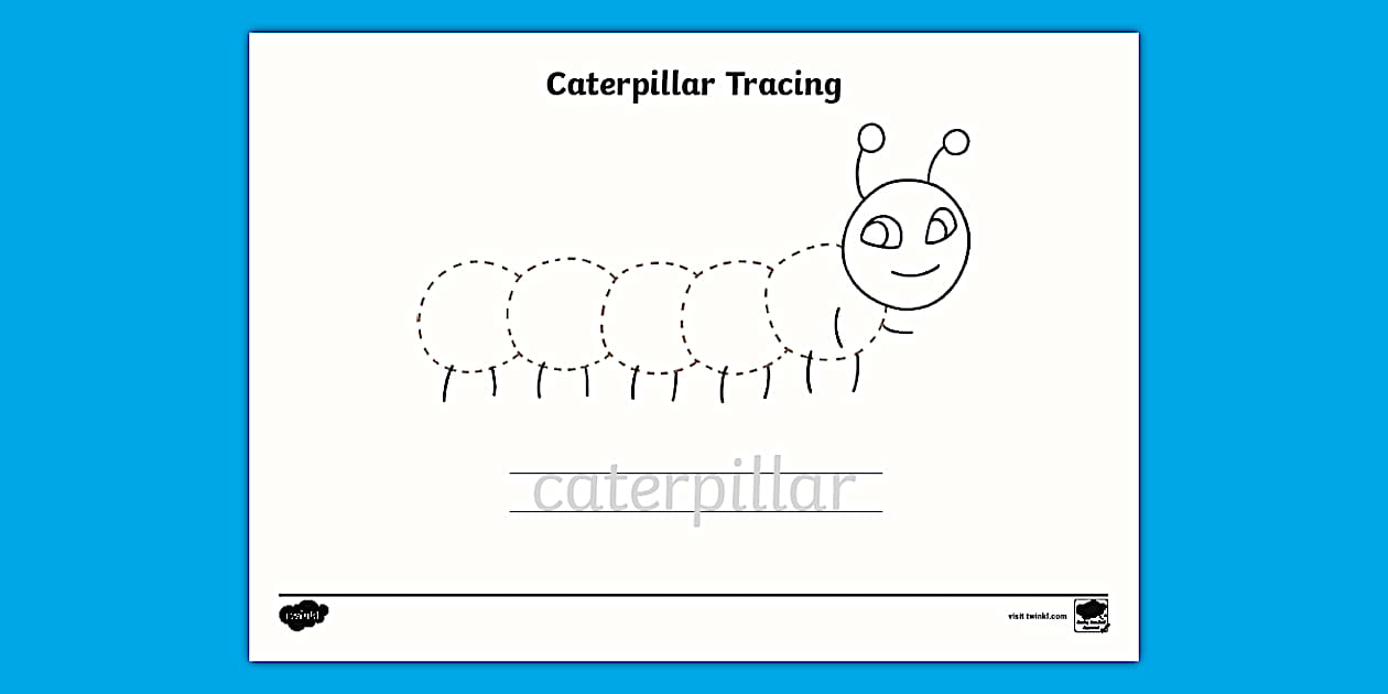 Caterpillar Tracing Activity (teacher made) - Twinkl