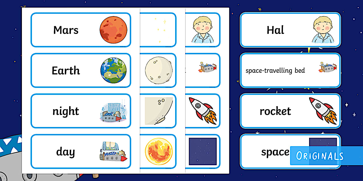 Back to Earth with a Bump Word Cards (teacher made) - Twinkl
