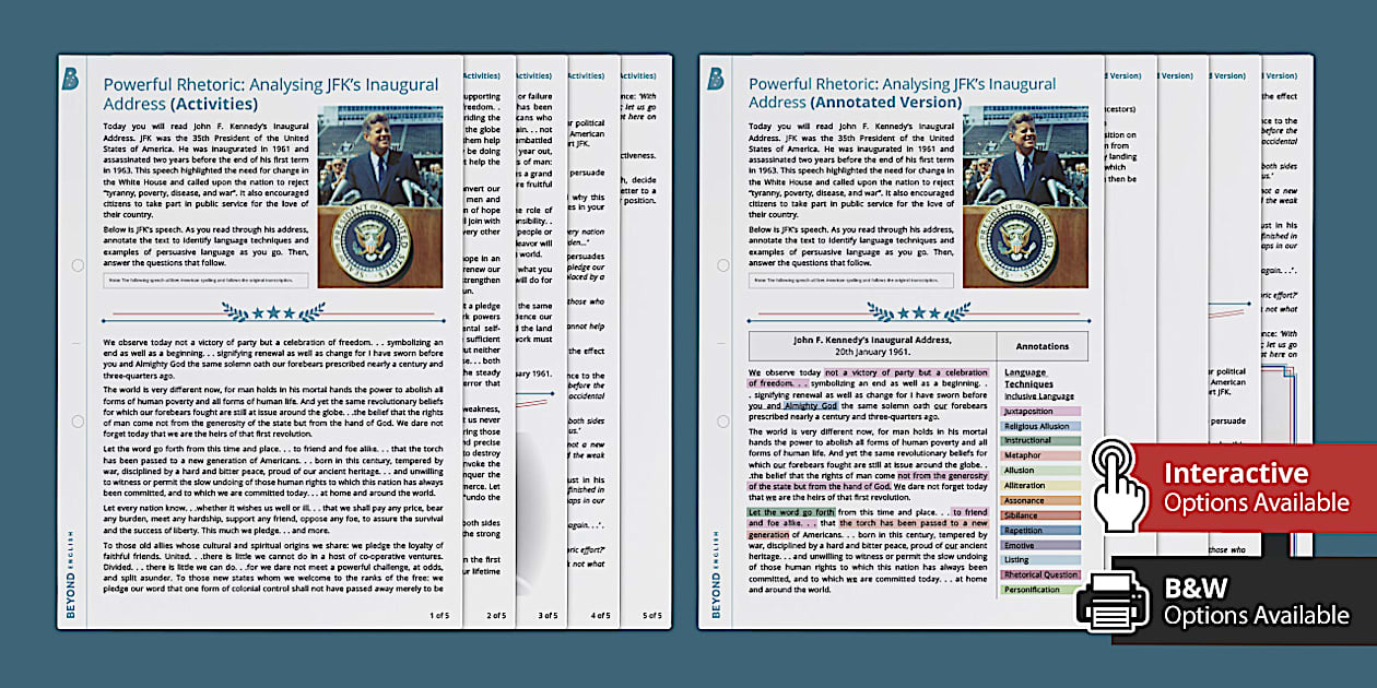 Powerful Rhetoric: Analysing JFK's Inaugural Address
