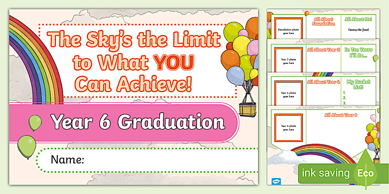 Year 6 Graduation Editable Student Banner