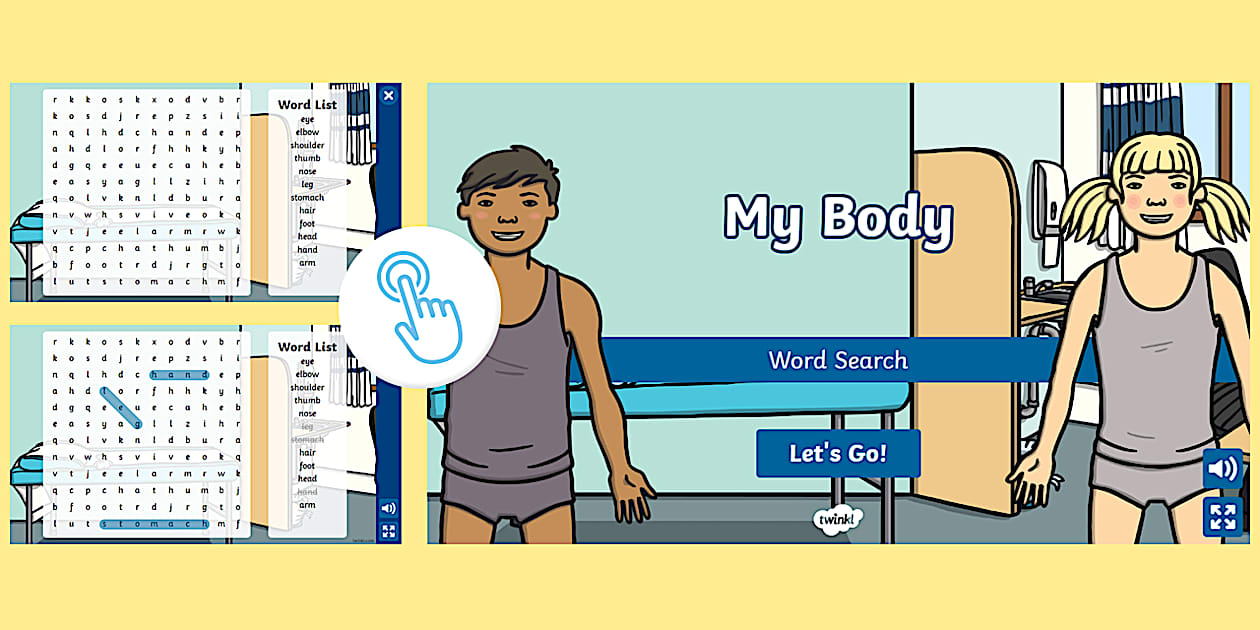 Interactive My Body Word Search Activity | Twinkl Go!