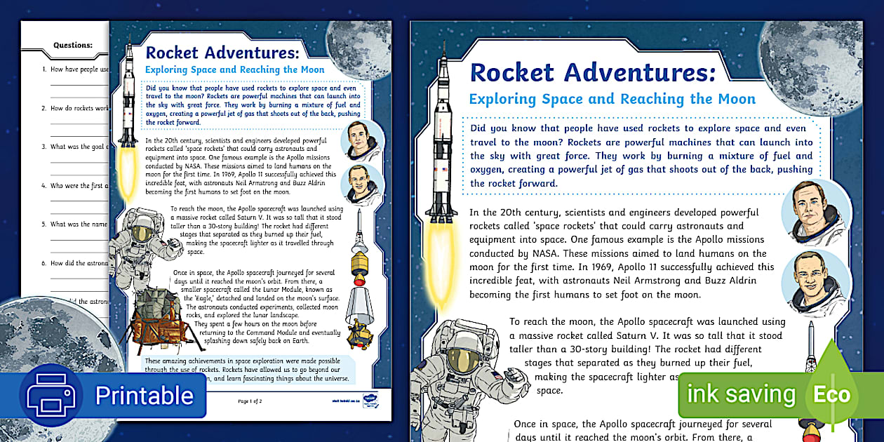 Rocket Adventures: Exploring Space and Reaching the Moon