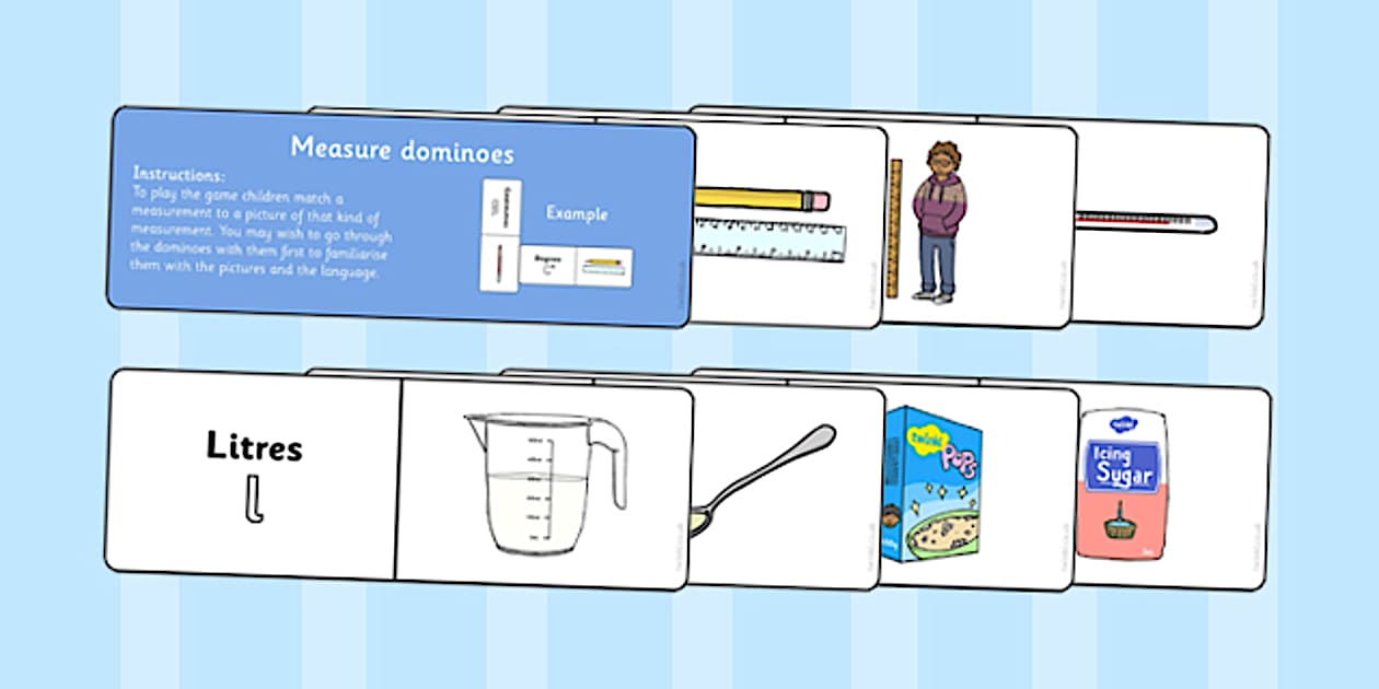 Measure Dominoes (teacher made) - Twinkl