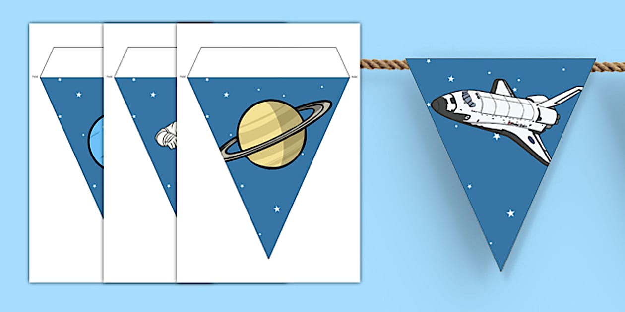 Space Themed Display Bunting (teacher made) - Twinkl
