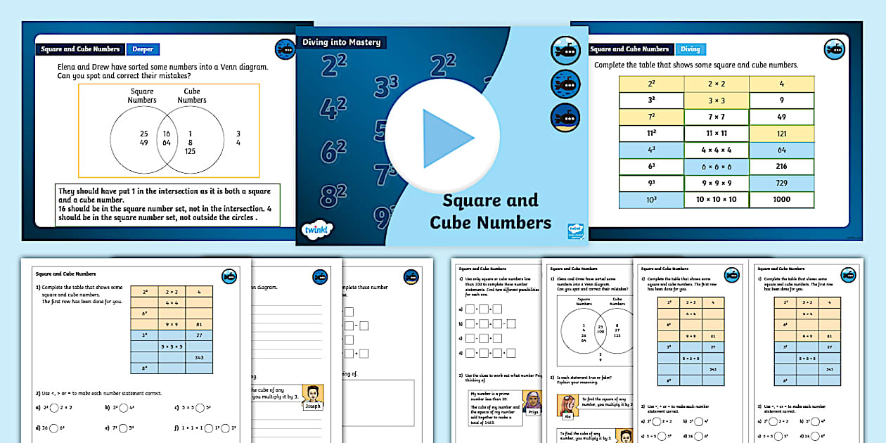 👉 Y6 DiM: Step 6 Square and Cube Numbers Teaching Pack