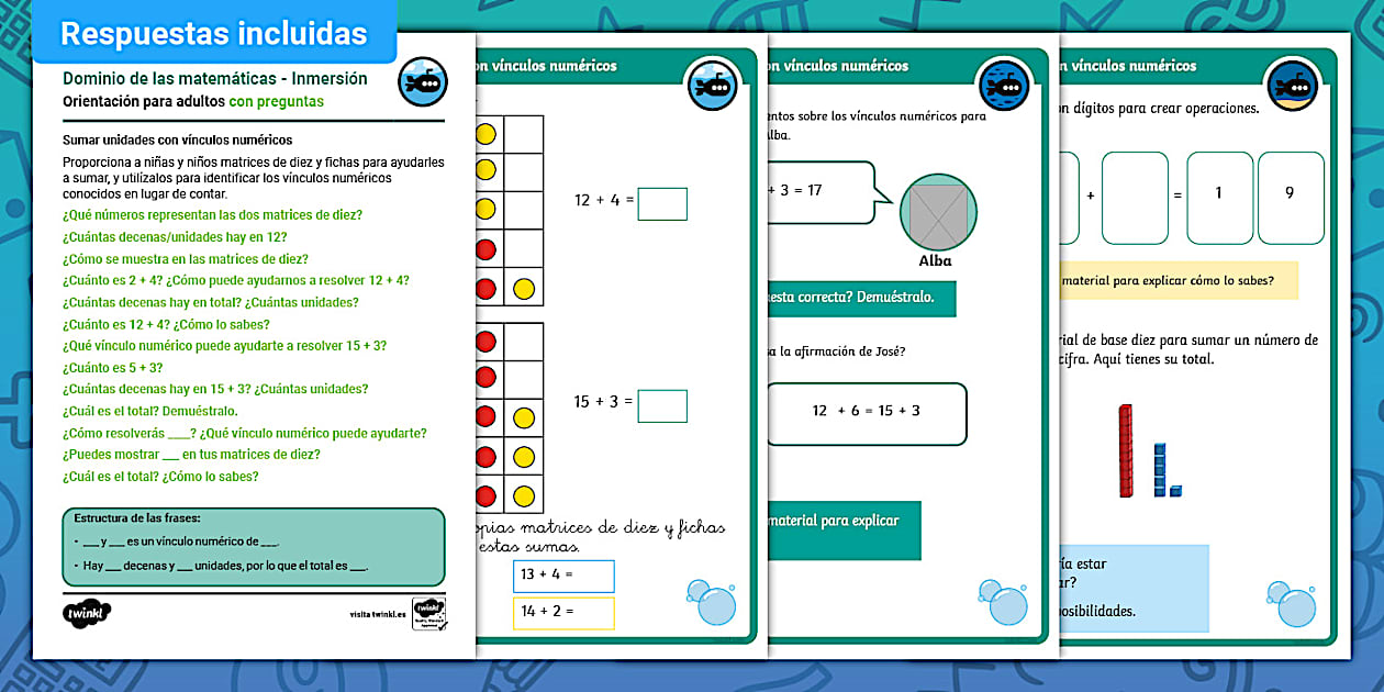 Dominio de las matemáticas en 1º de Primaria: Unidad 2 - Sumar unidades con