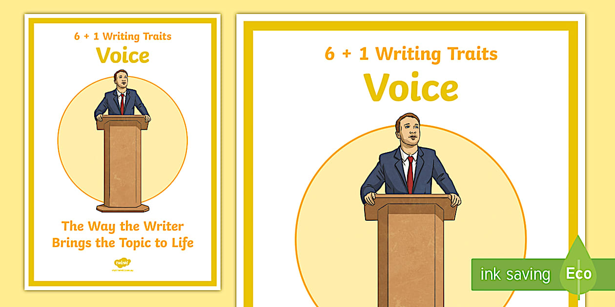 6 + 1 Writing Traits: Voice Display Poster (teacher made)