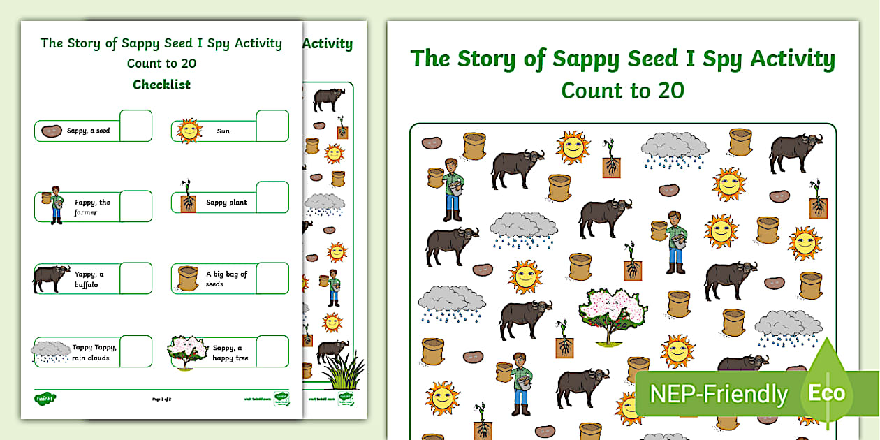 The Story of Sappy Seed I Spy Activity (teacher made)