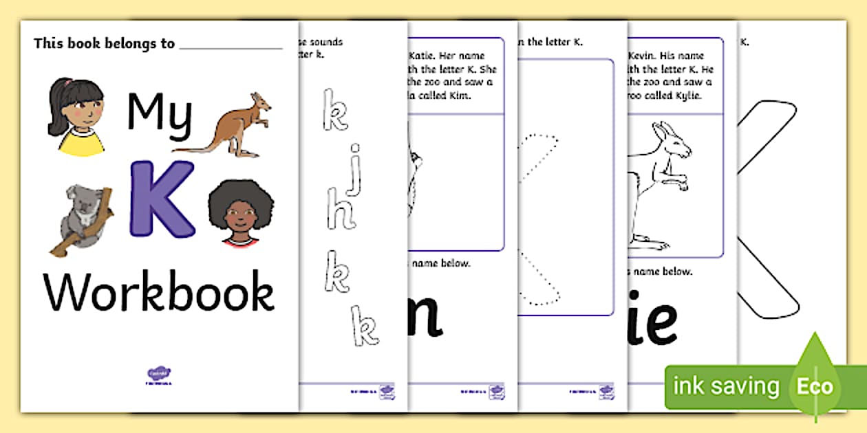 My Workbook K uppercase (teacher made) - Twinkl