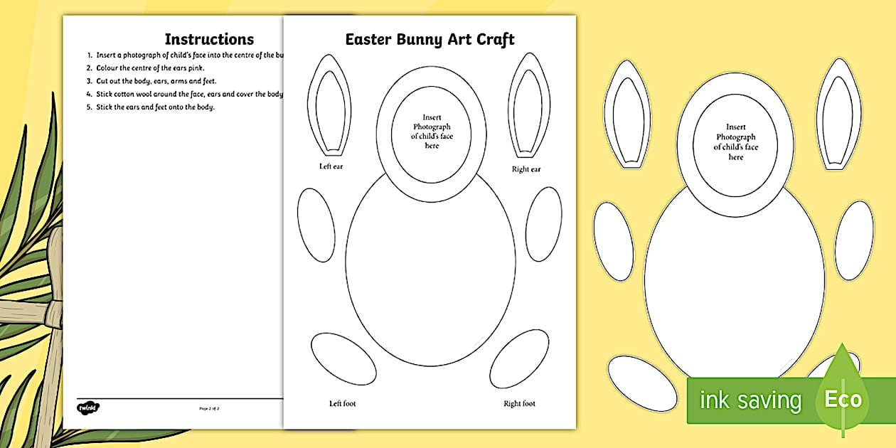 Easter Printable Crafts | Easter Bunny Paper Craft - Twinkl
