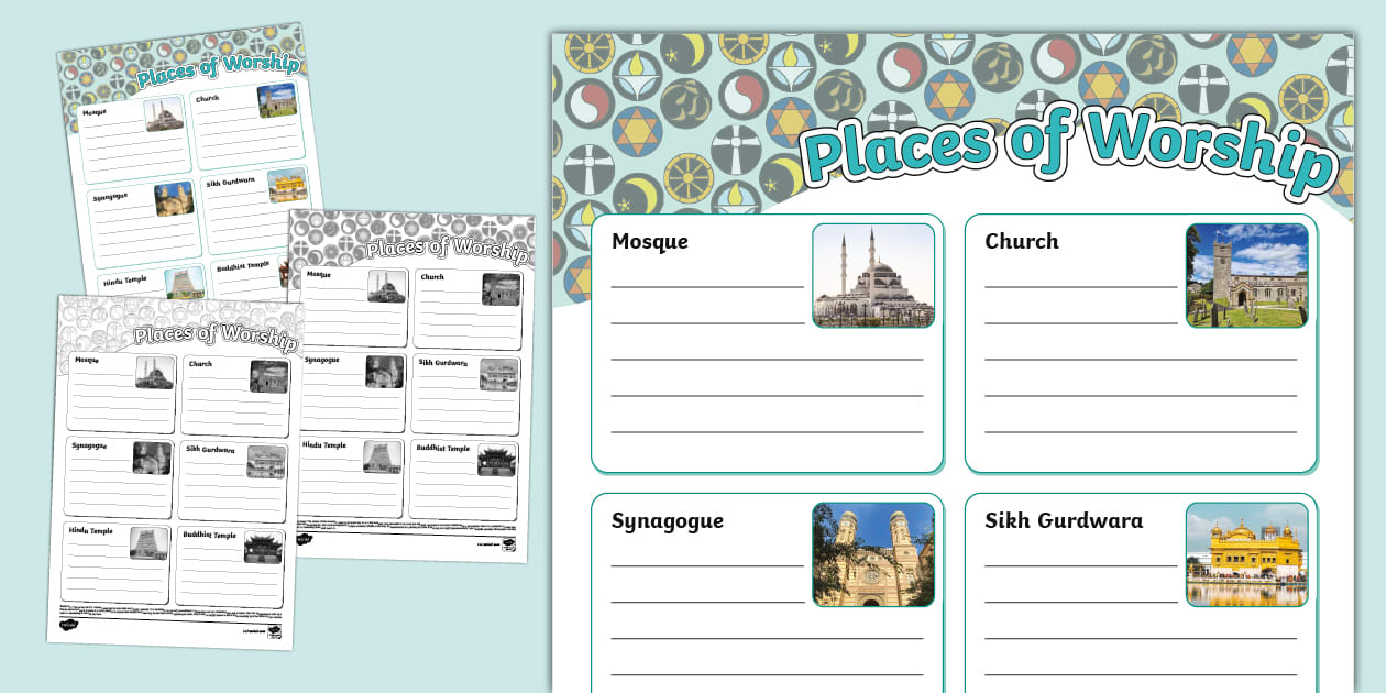 Places of Worship Fact File Template (teacher made) - Twinkl