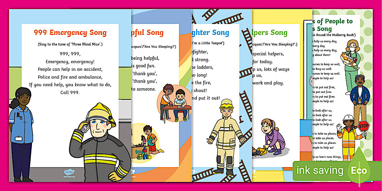 People Who Help Us Songs and Rhymes Resource Pack - Twinkl