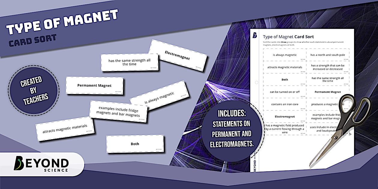 Types of Magnet Card Sort | KS3 Physics | Beyond Science