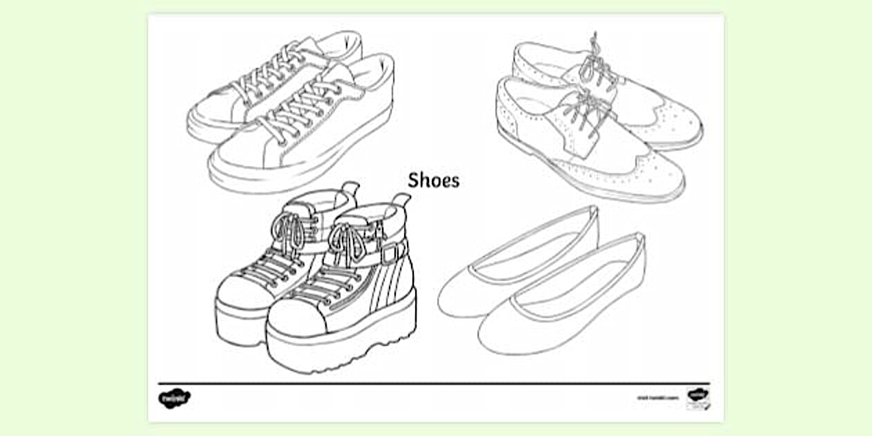 Pair of Shoes Colouring | Colouring Sheets (teacher made)