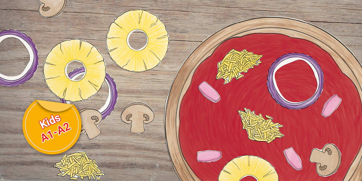 ESL Make a Pizza Craft {Kids, A1-A2} (teacher made) - Twinkl
