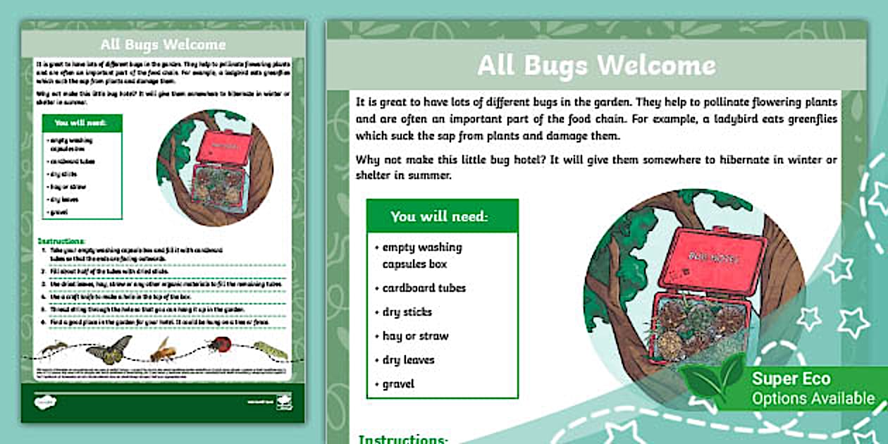 Create a Bug Hotel Using Recycled Materials (teacher made)