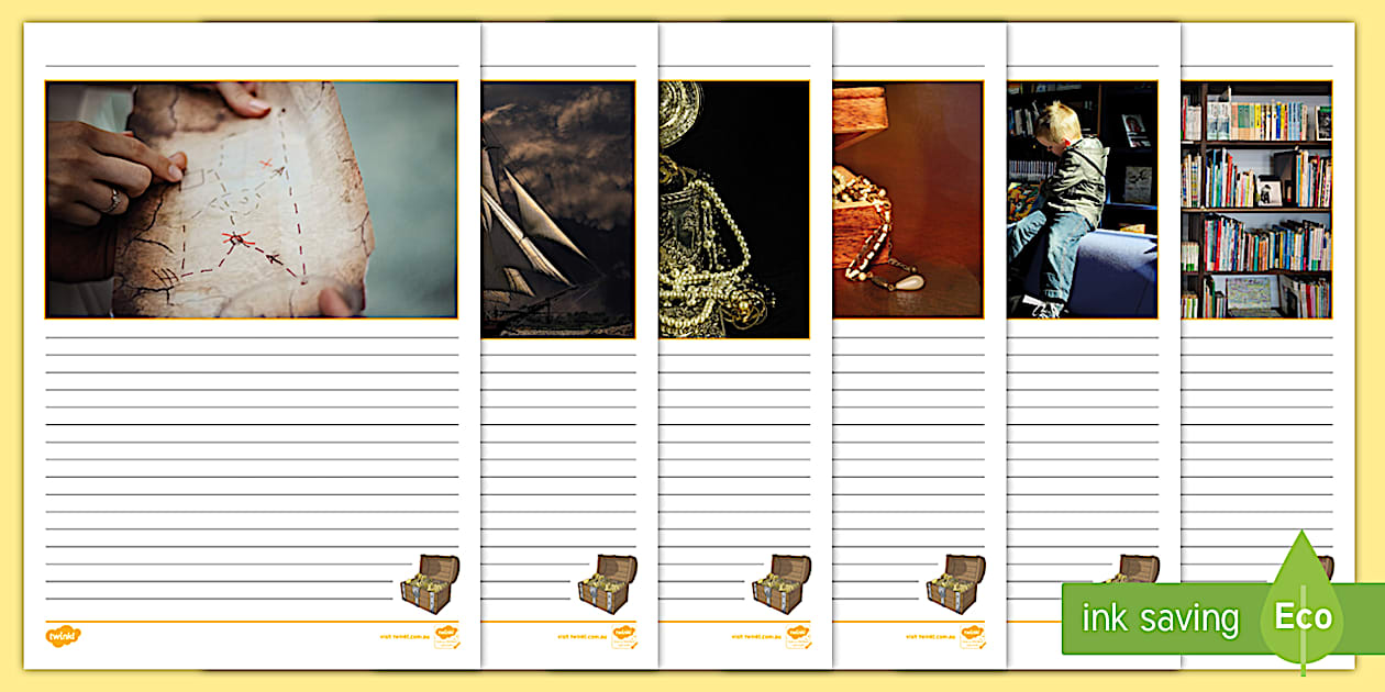 Find Your Treasure Photograph Writing Template