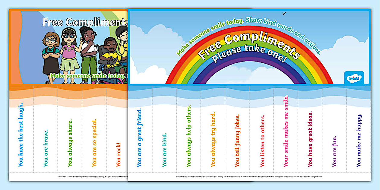 Compliments for Free Flyer (teacher made) - Twinkl
