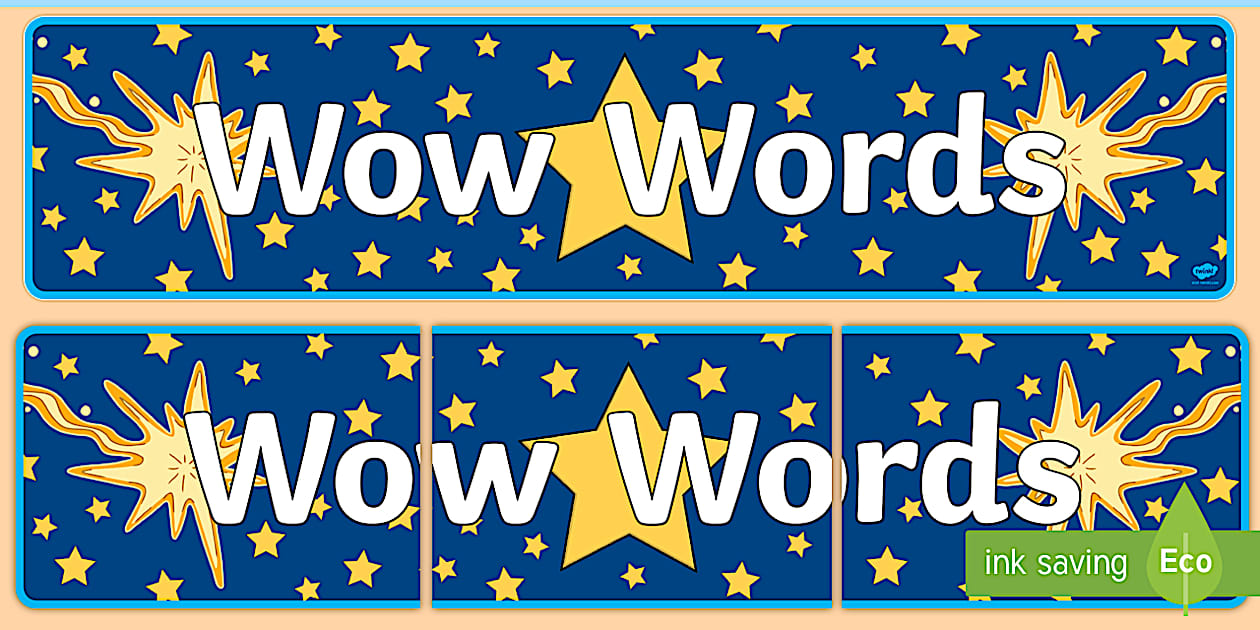 Wow Words Display Banner (teacher made) - Twinkl