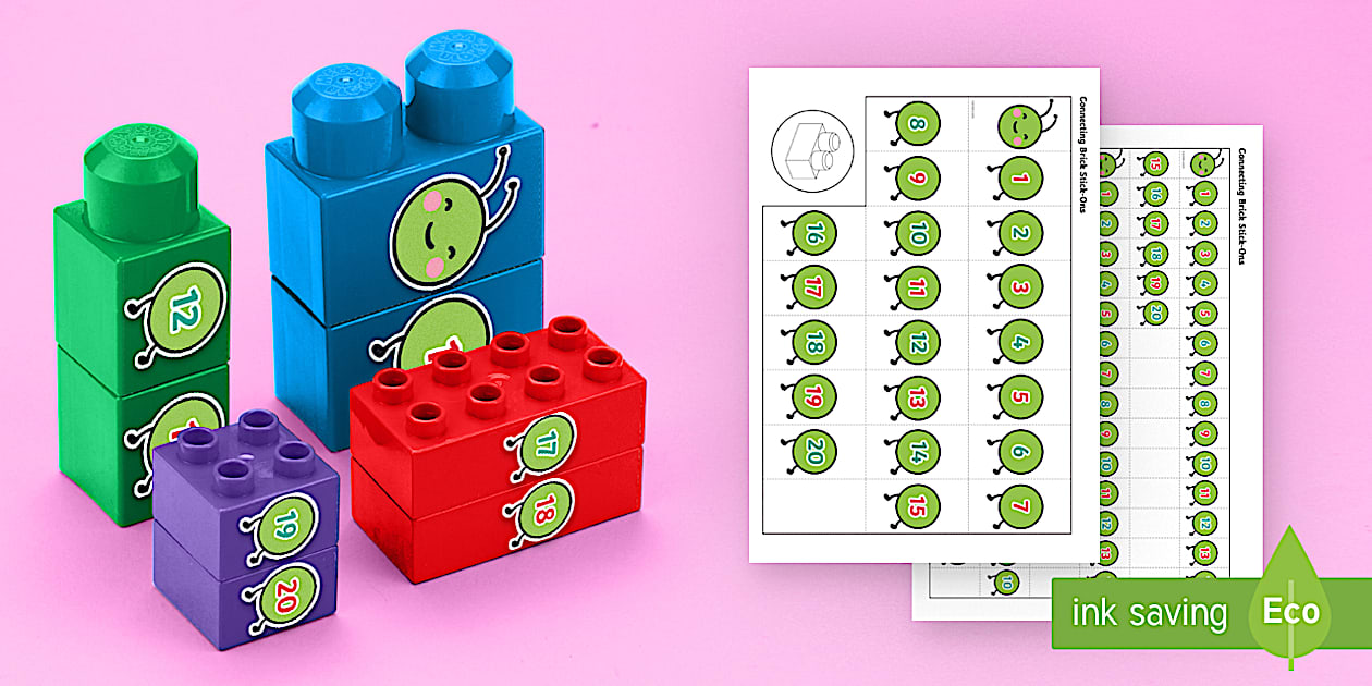 Caterpillar Numbers to 20 Connecting Bricks Game - Twinkl Caterpillar Numbers to 20 Connecting Bricks Game - Twinkl