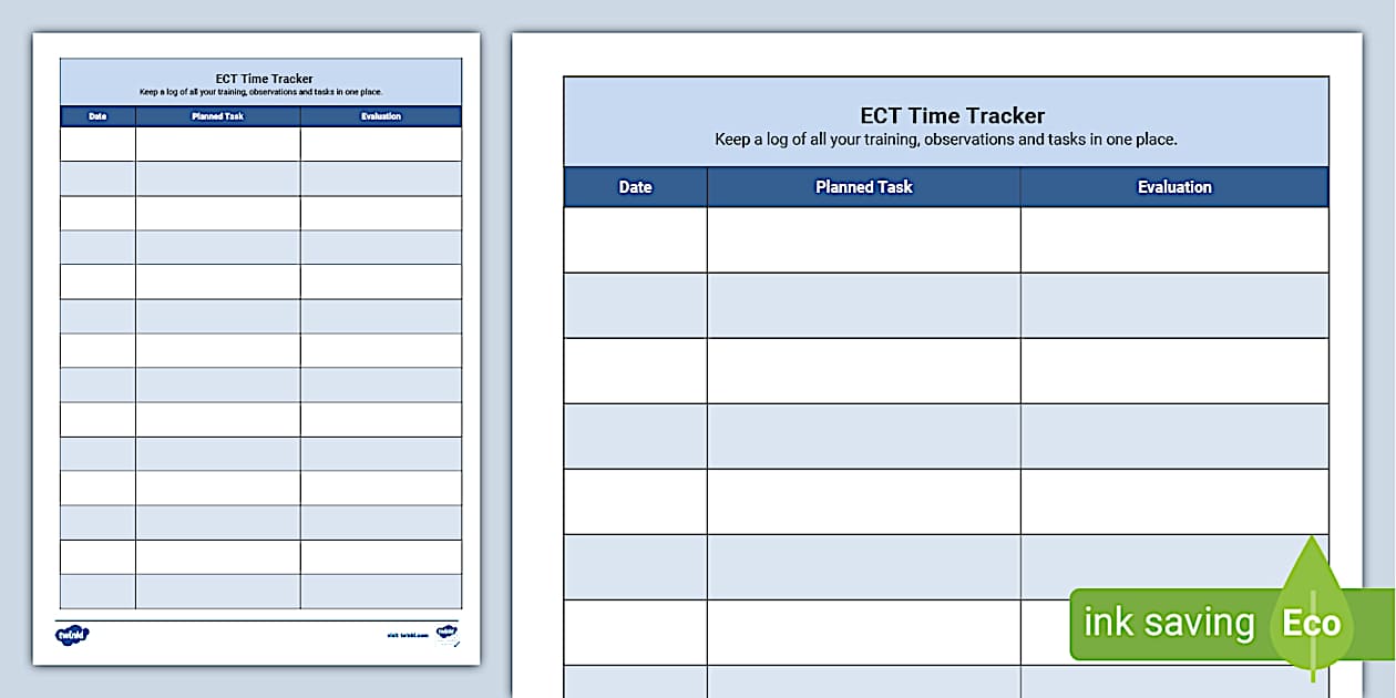 ECT Time Tracker (Teacher-Made) - Twinkl