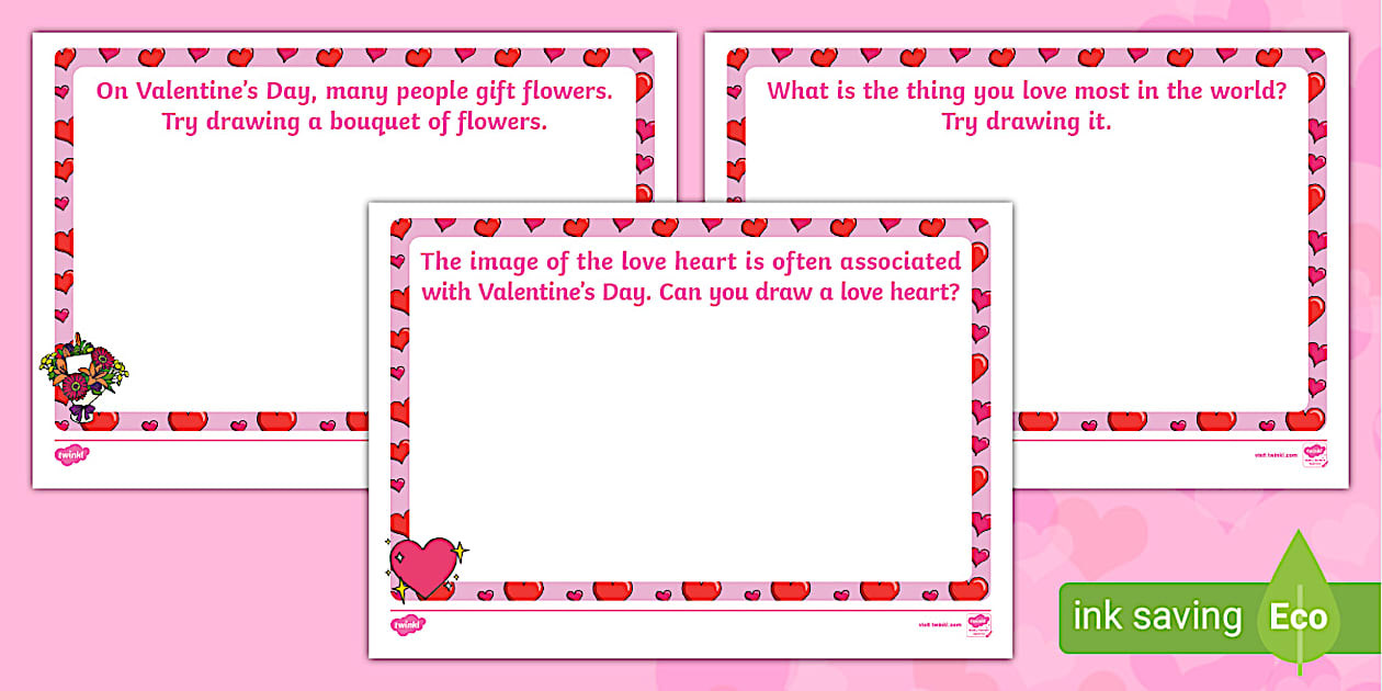 Valentine's Day Drawing Prompts | Valentine's Day | Twinkl