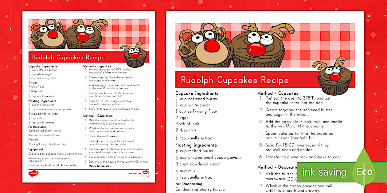 Rudolph Cupcakes Recipe | Christmas Desserts | Twinkl NZ