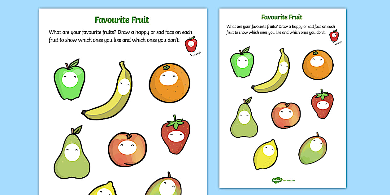 Favorite Fruits Worksheet