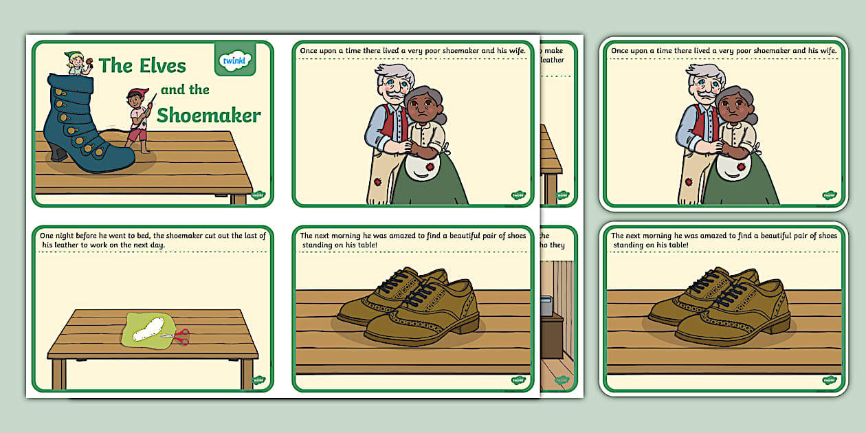 The Elves and the Shoemaker Story Sequencing (4 per A4)