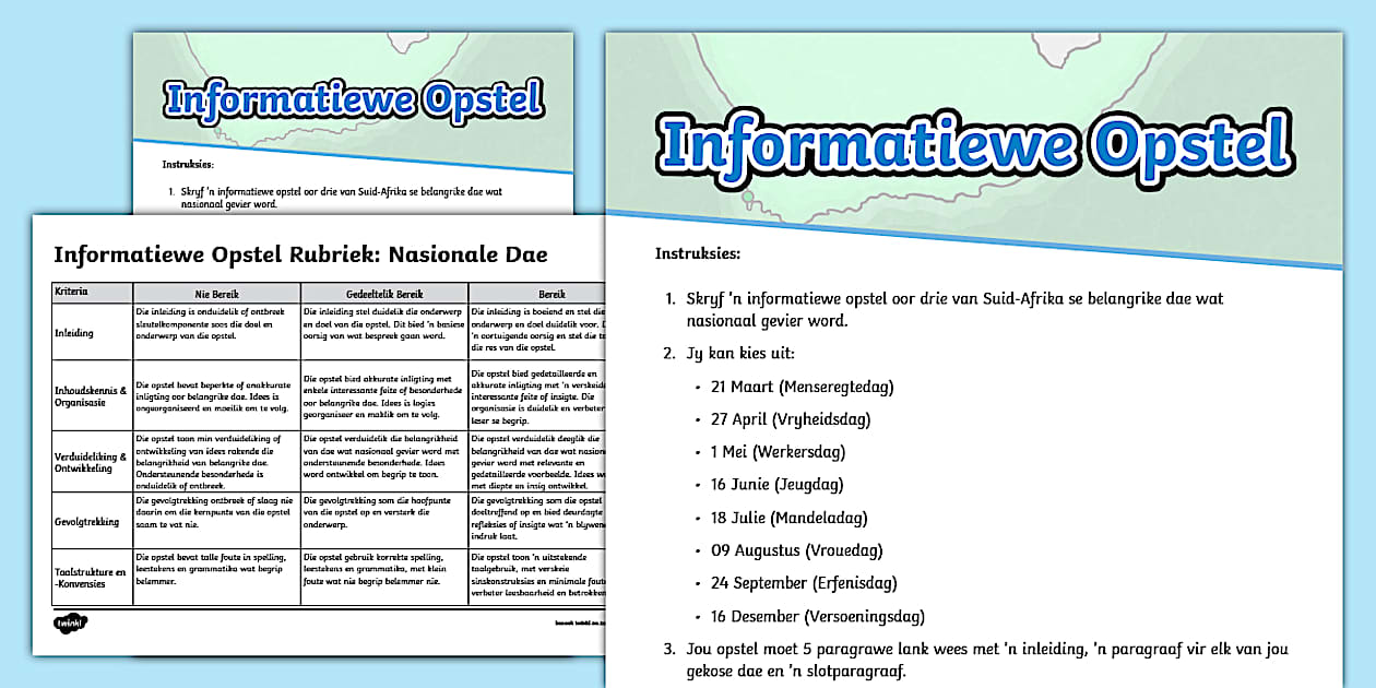 Gr 6 - Persoonlike en Sosiale Welsyn - Kwartaal 3 - Assessering (KABV)