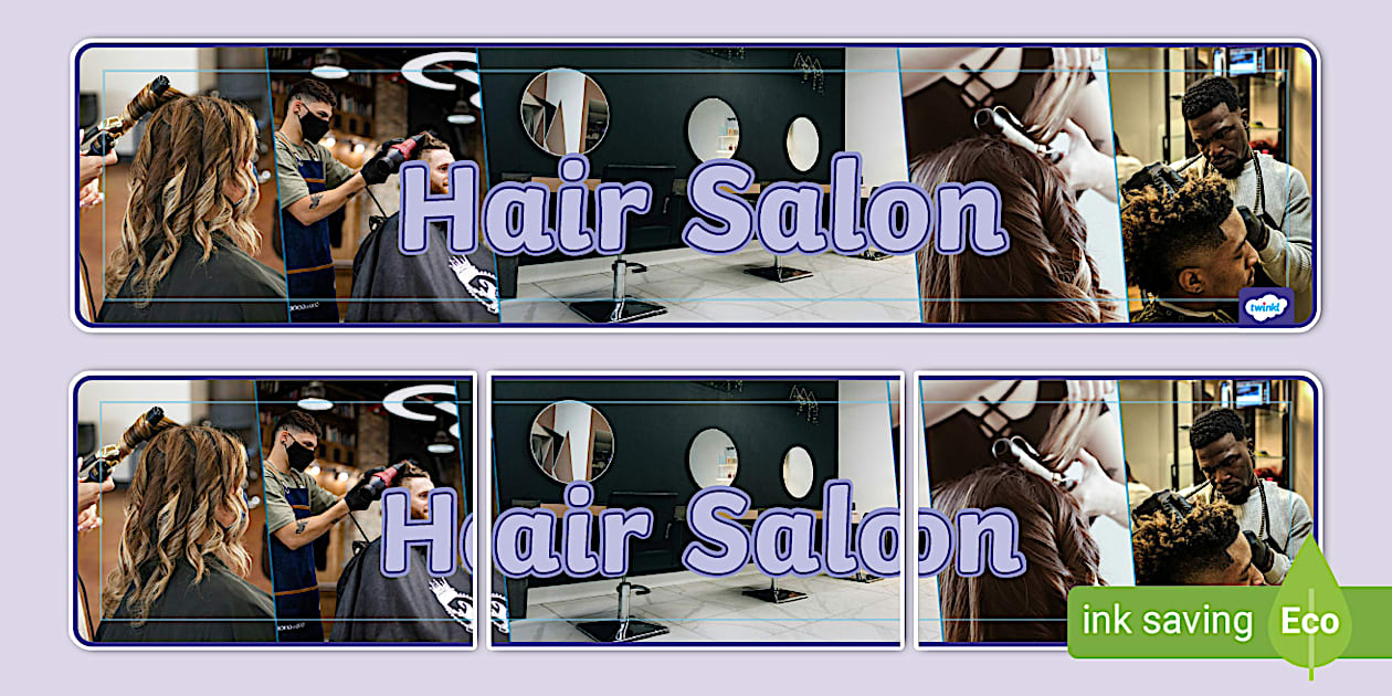 Hair Salon Photo Display Banner (teacher made) - Twinkl