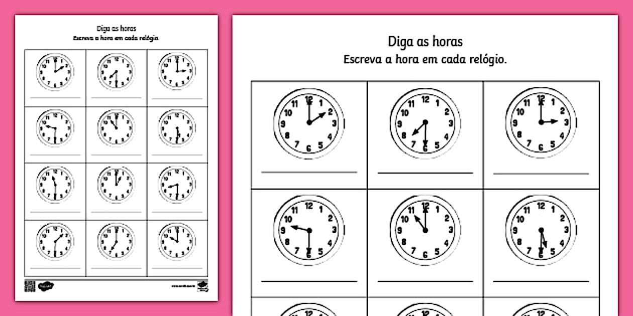 Atividade Hora em ponto para {medida de tempo} - Twinkl