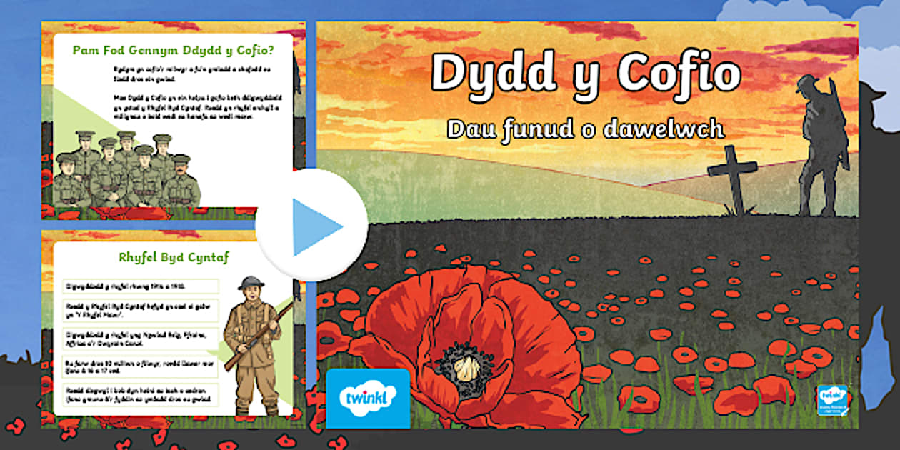 Pŵerbwynt Dydd y Cofio Dau Funud o Dawelwch Pŵerbwynt