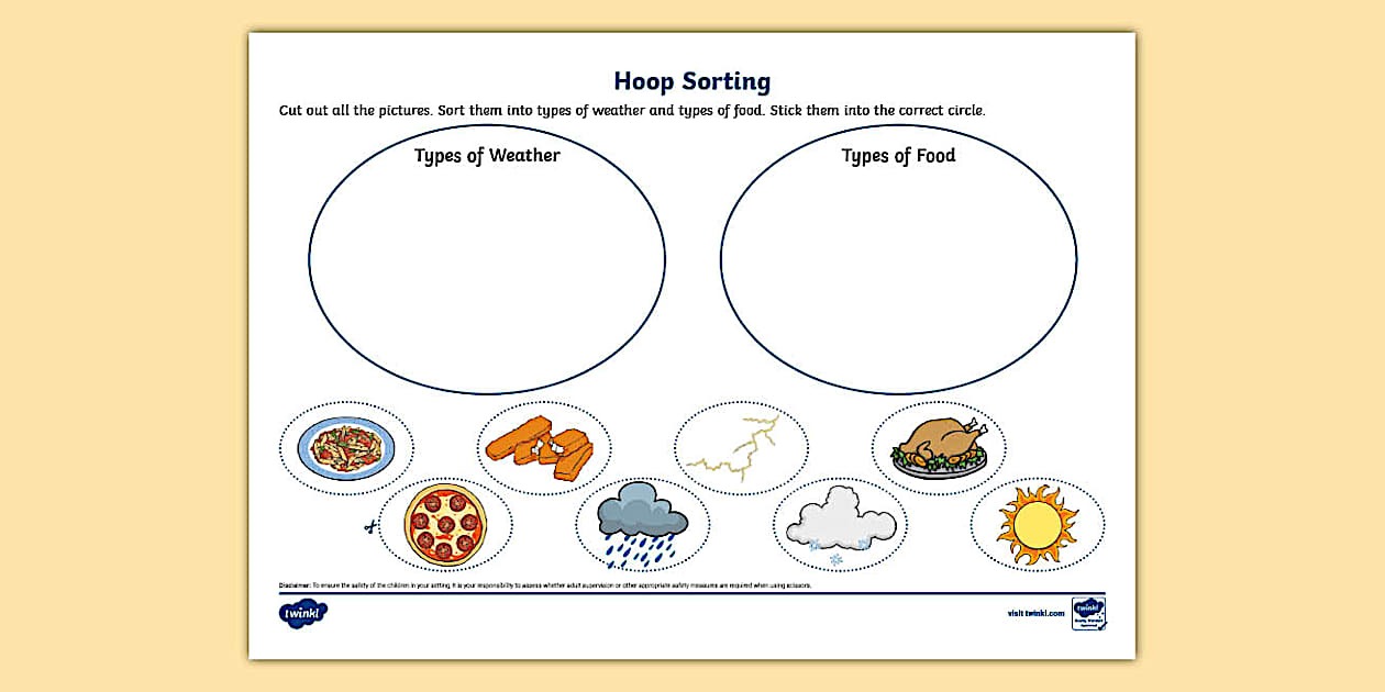Language Skills: Hoop Sorting (teacher made) - Twinkl