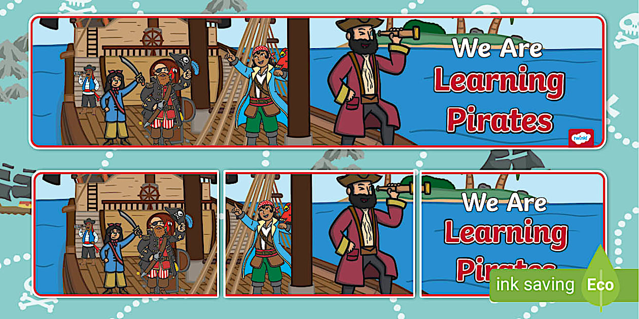 We Are Learning Pirates Display Banner (teacher made)