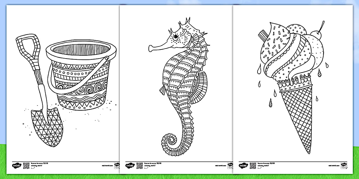 Mindfulness Coloring Pack for Parents: Summer (Teacher-Made)