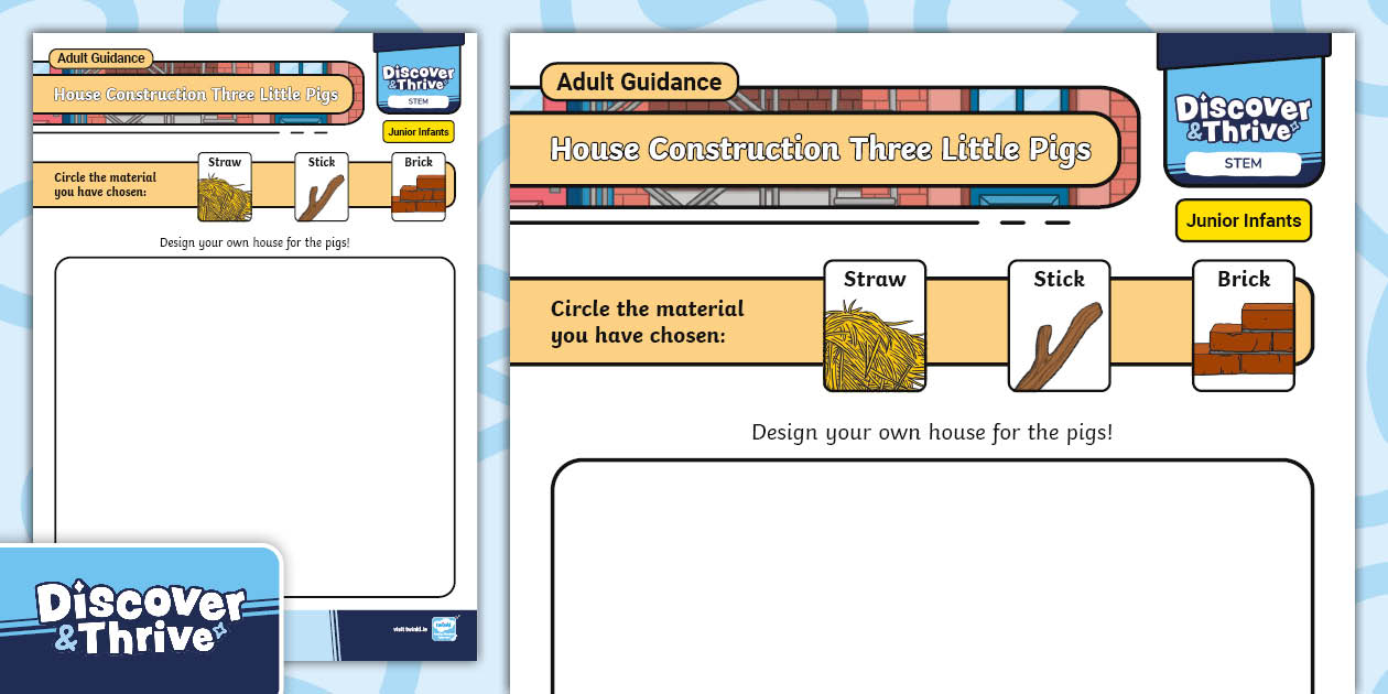 STEM (Materials) House Construction Three Little Pigs