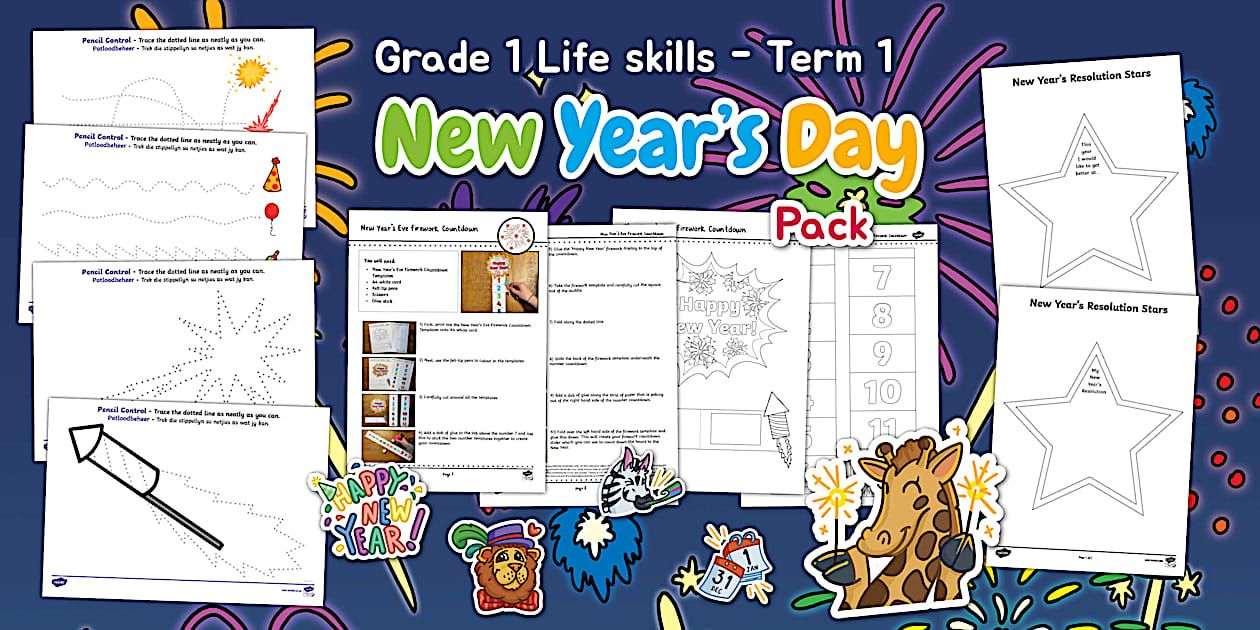 Grade 1 Life Skills - Term 1 - New Year's Day Pack