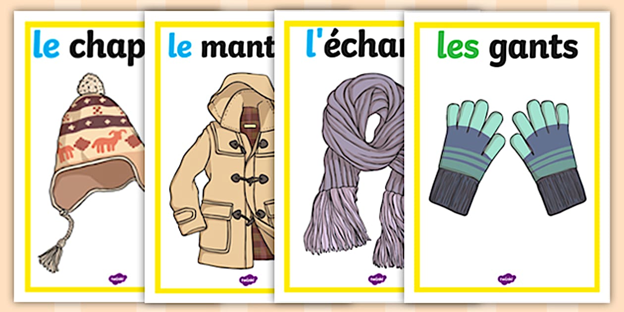 French Clothes 2 Display Posters (teacher made) - Twinkl
