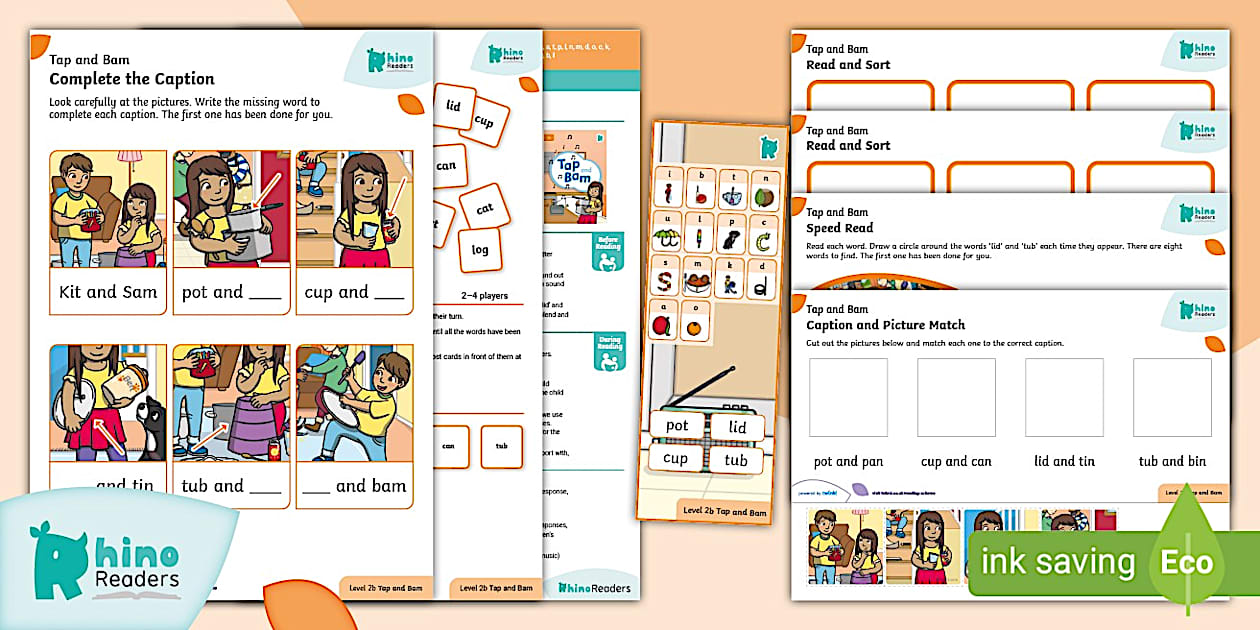 2b Tap and Bam: Resource Pack - Twinkl Rhino Readers