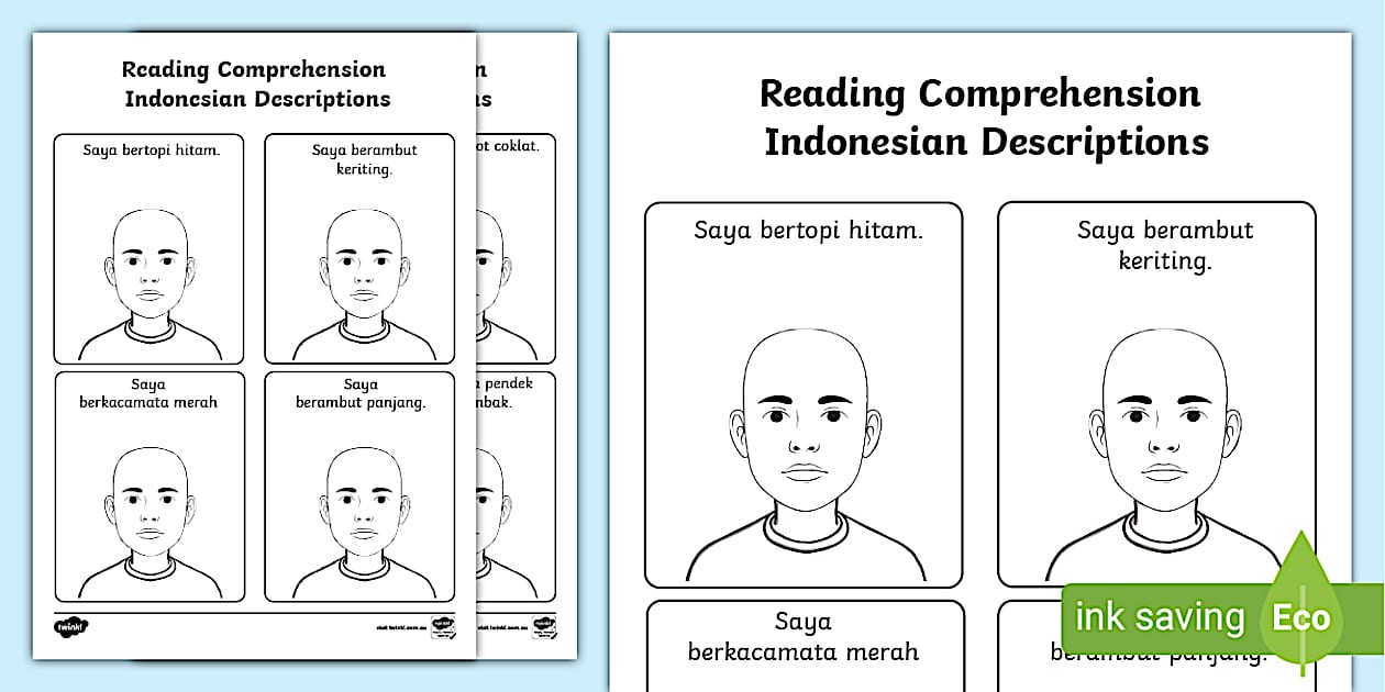 Reading Comprehension Physical Descriptions - Indonesian