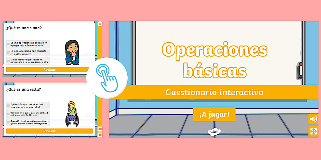 Cuestionario interactivo: Operaciones básicas - Twinkl