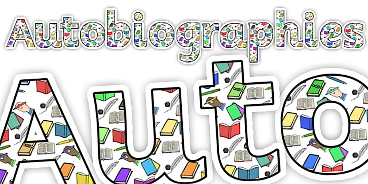 'Autobiographies' Display Lettering (teacher made) - Twinkl